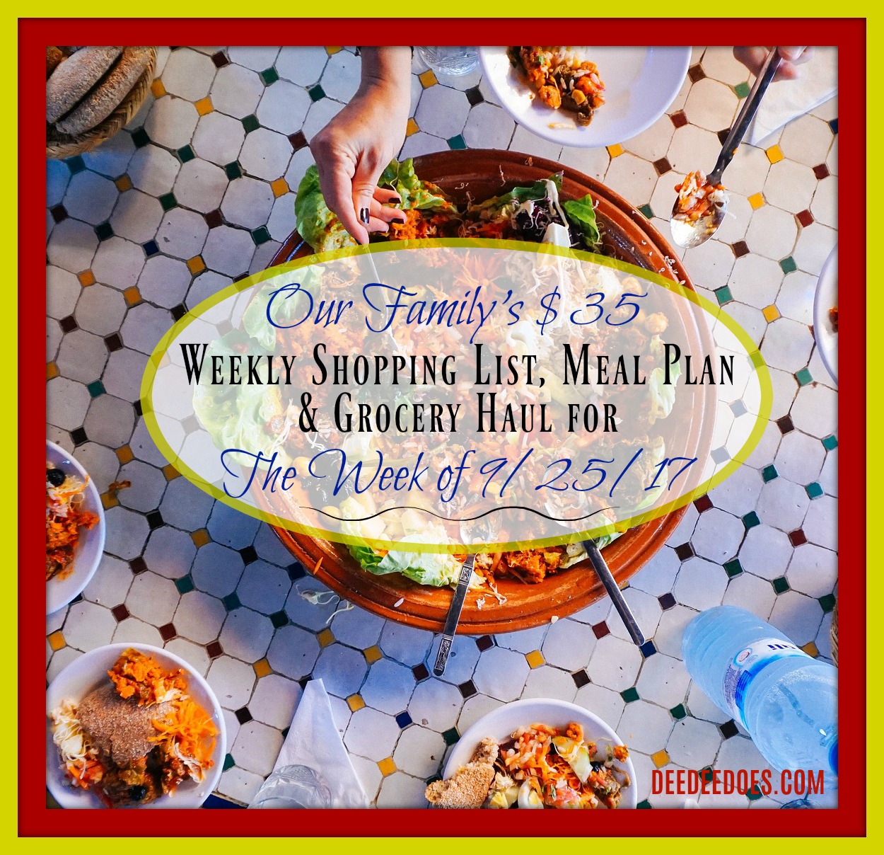 Our $35 Meal Plan, Grocery List and Grocery Haul