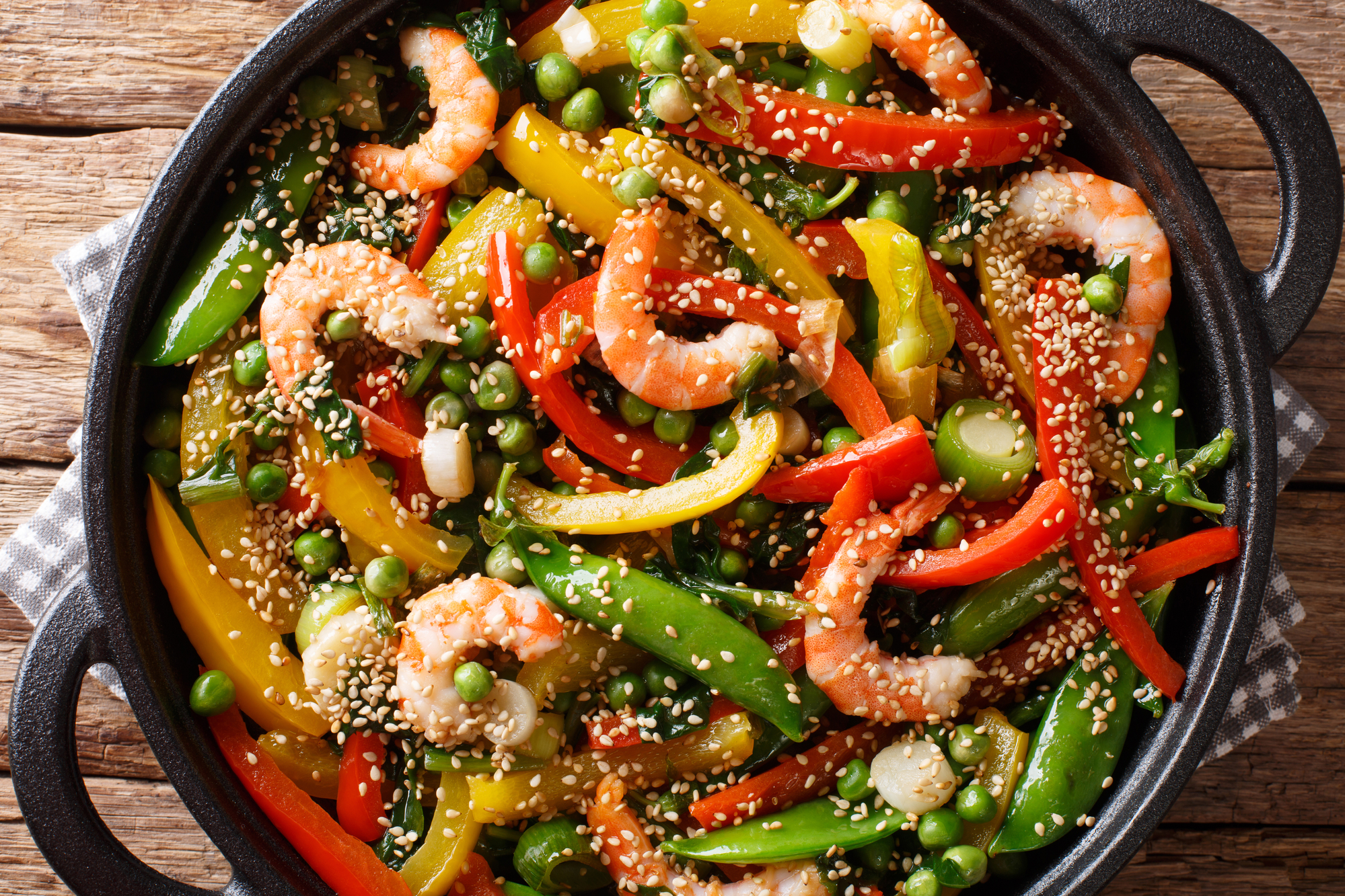 Sauteed Sesame Shrimp and Vegetables