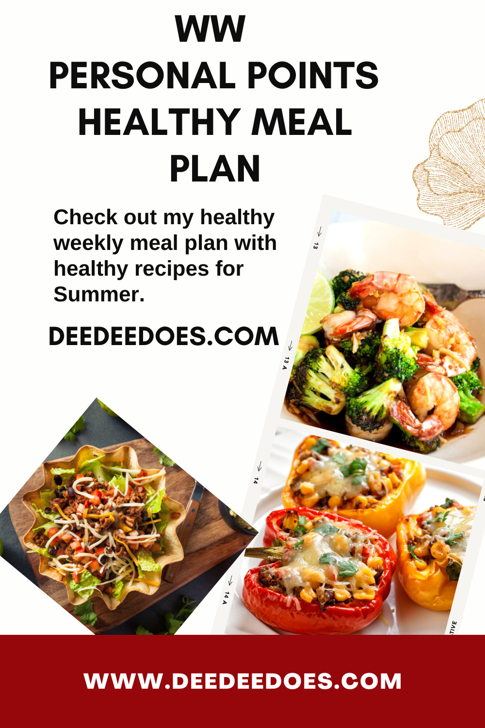 WW Personal Points Weekly Meal Plan for the Week of 7/4/22