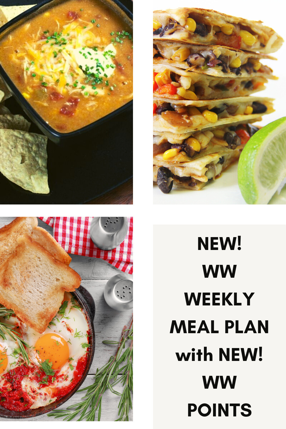 NEW! Weight Watchers Weekly Meal Plan with Recipes