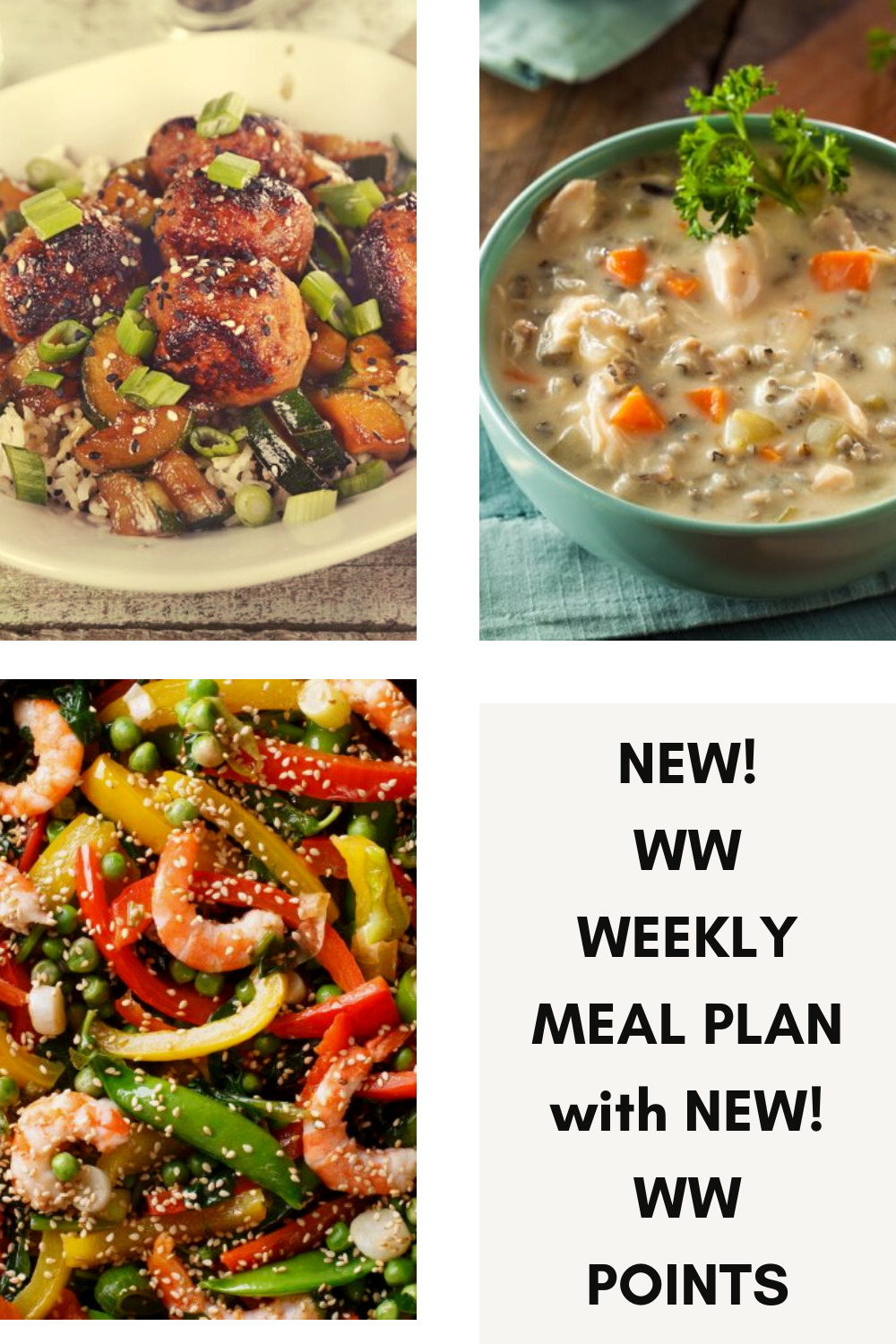 NEW! Weight Watchers Weekly Meal Plan with Recipes