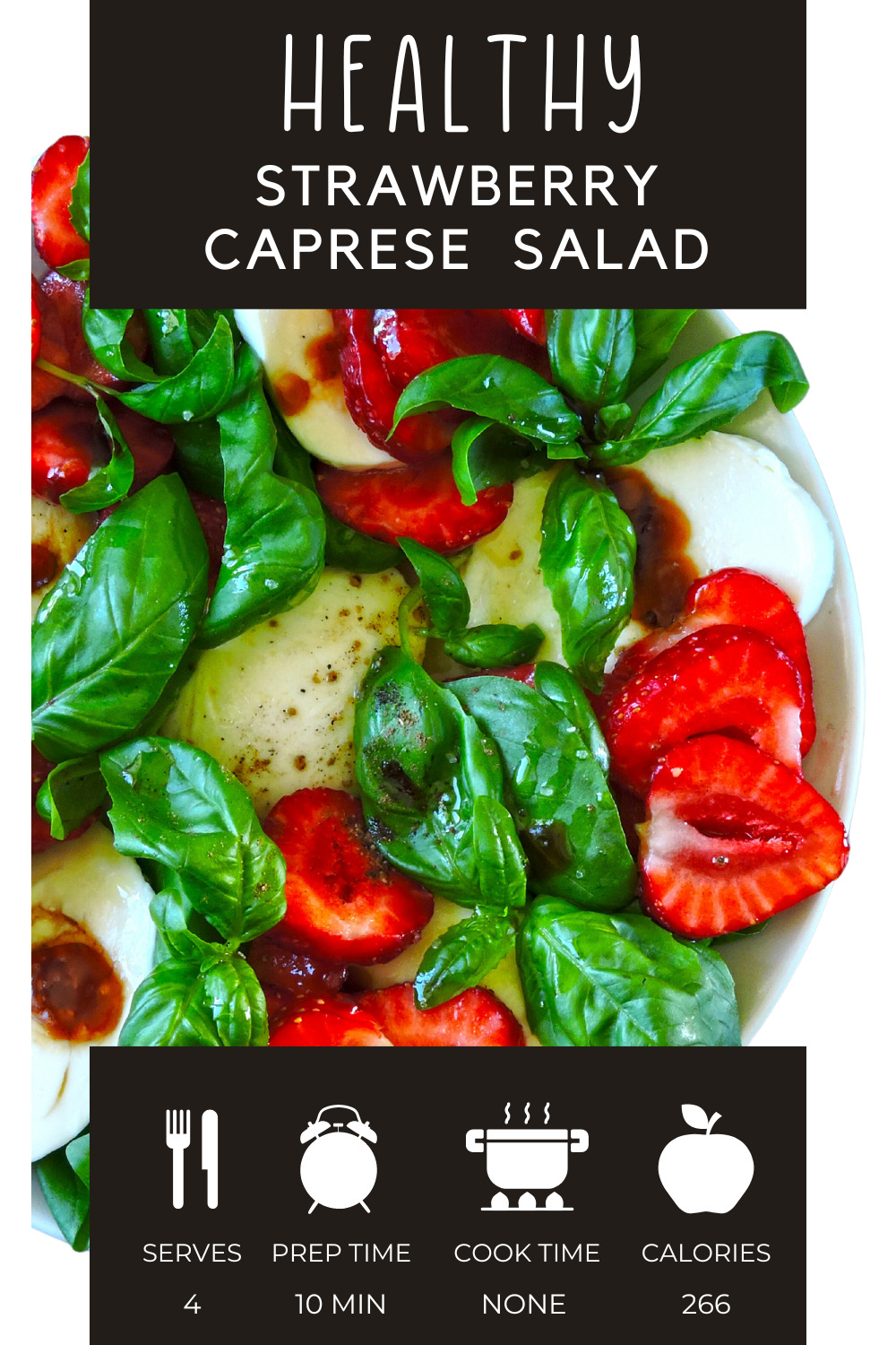 Easy Healthy Strawberry Caprese Salad Recipe