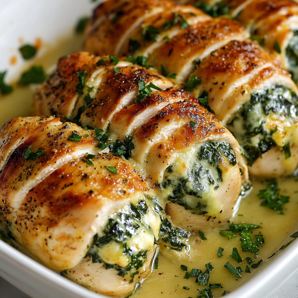 Hasselback Stuffed Chicken Breast with Spinach and Cream Cheese | Easy ...