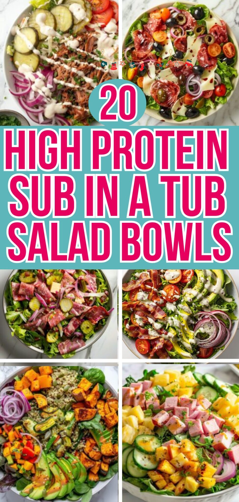 25 Sub in a Tub Salad Bowls (No Bread Lunch Ideas for Summer)