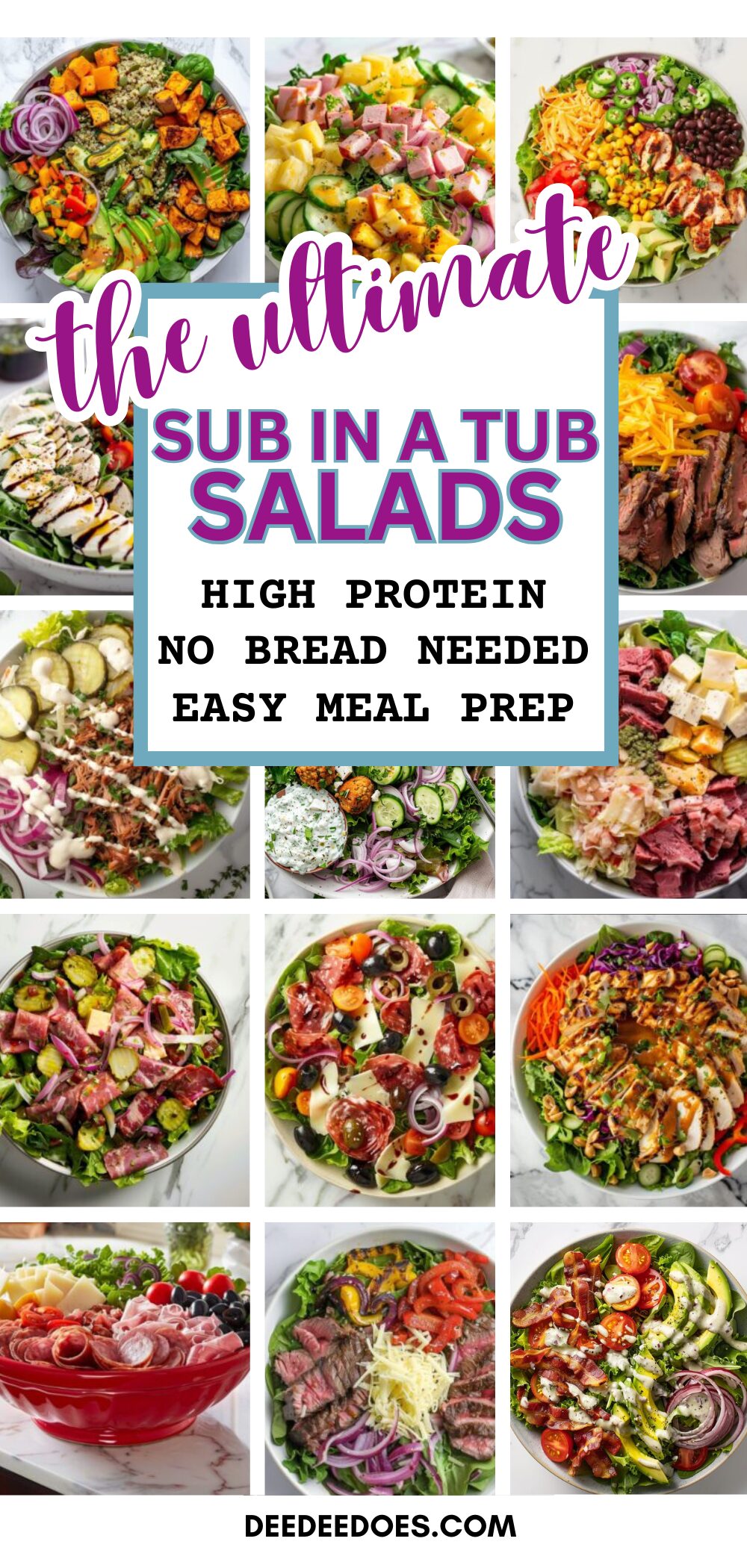 25 Sub in a Tub Salad Bowls (No Bread Lunch Ideas for Summer)