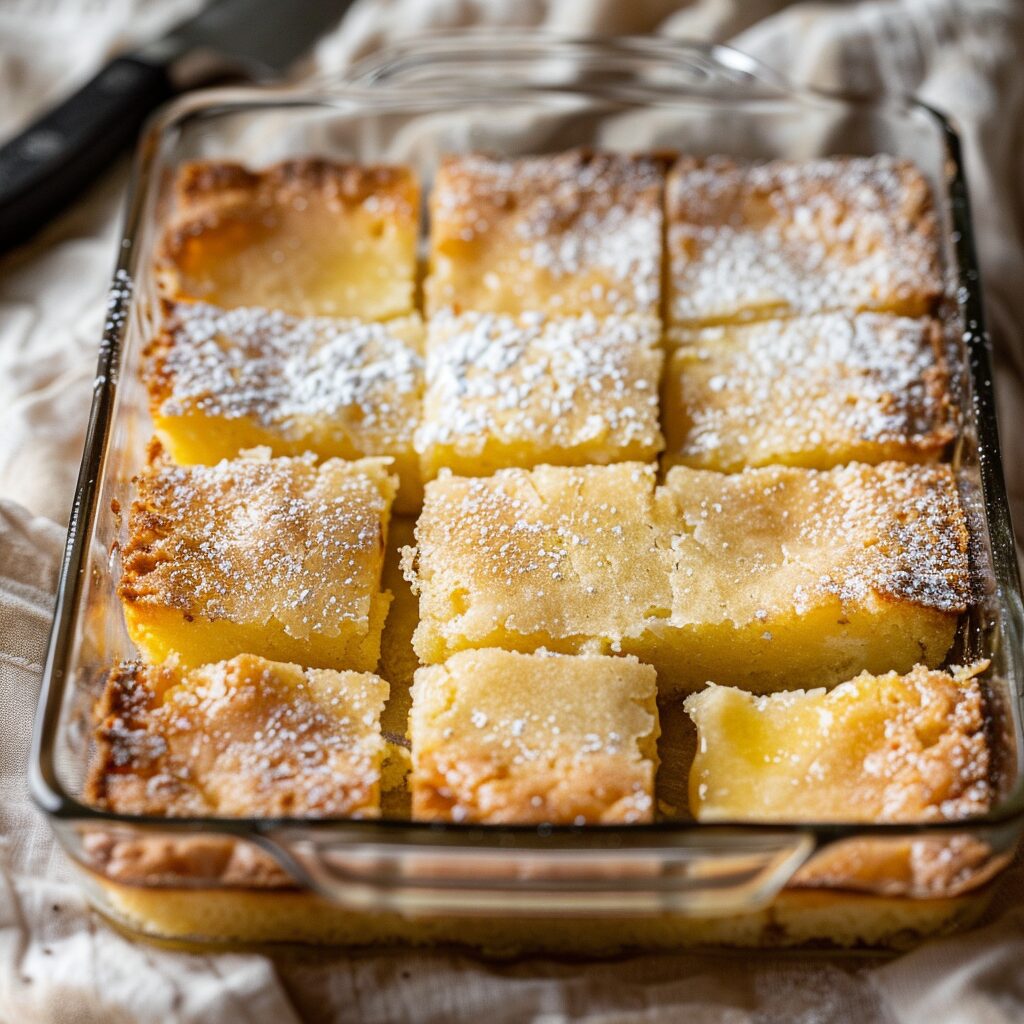 Ooey Gooey Butter Cake Bars | Christmas Morning Breakfast