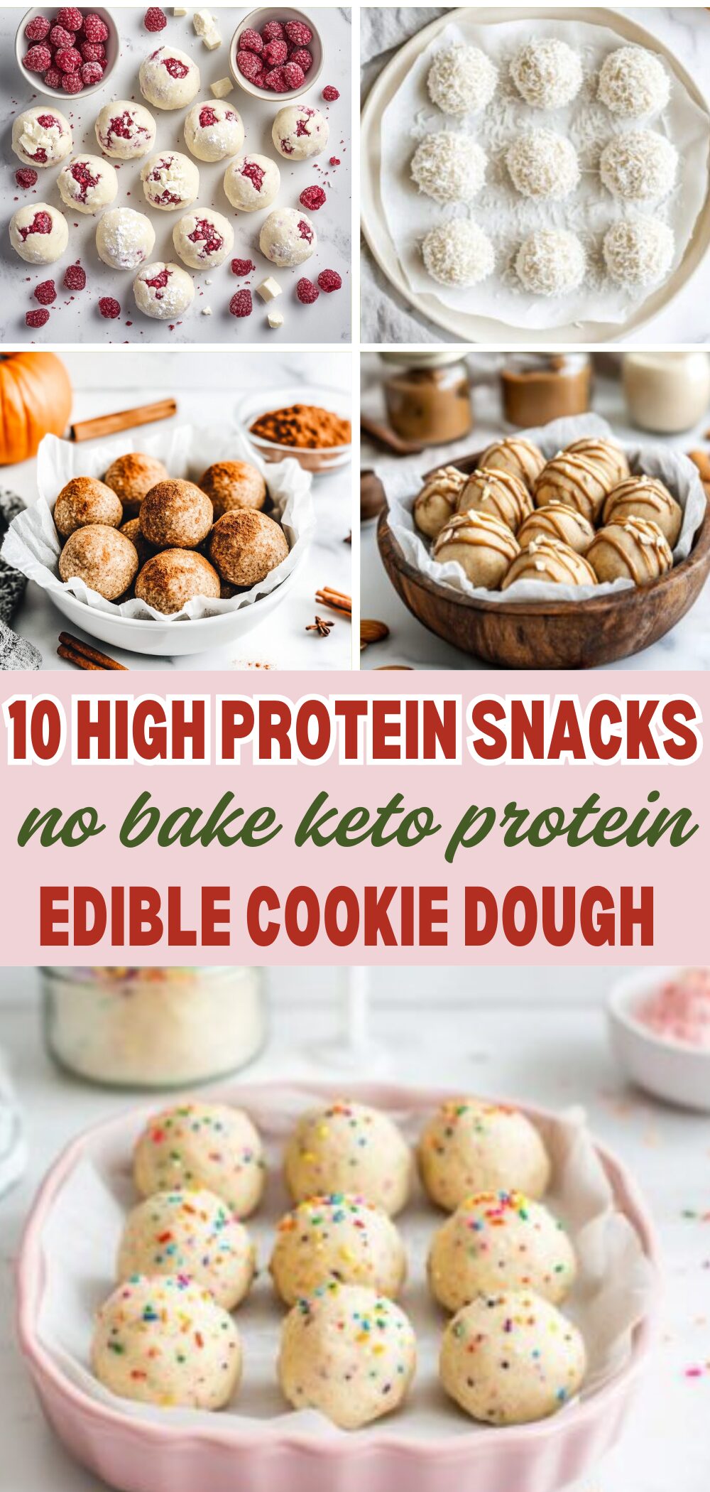 10 Delicious No-Bake High-Protein Snacks | Easy Keto & Low-Carb Treats