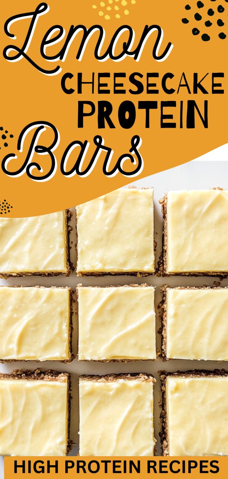 Lemon Cheesecake Protein Bars | High Protein Low Carb Dessert Recipe