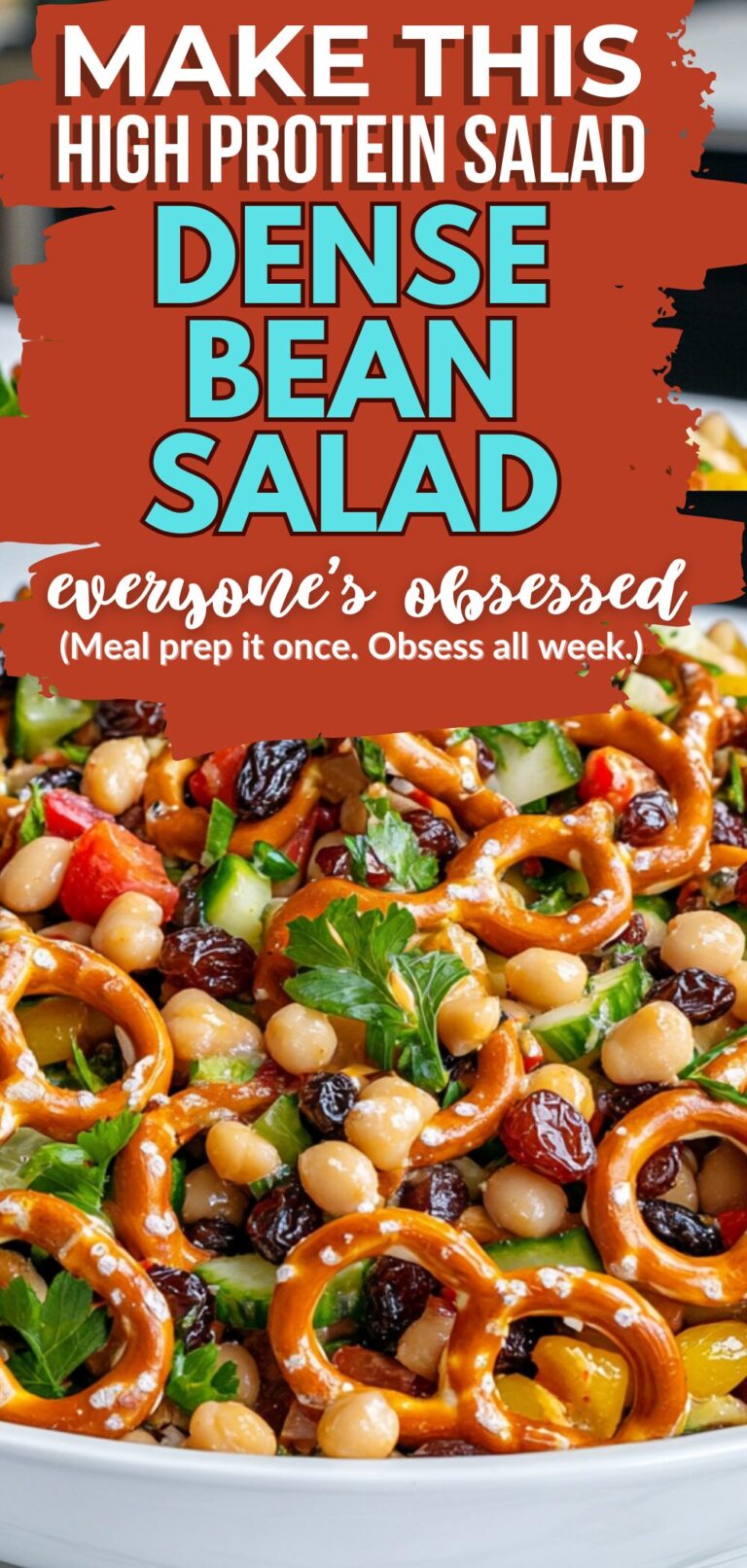 Crunchy Dense Bean Salad with Pretzels and Dried Cranberries | High ...