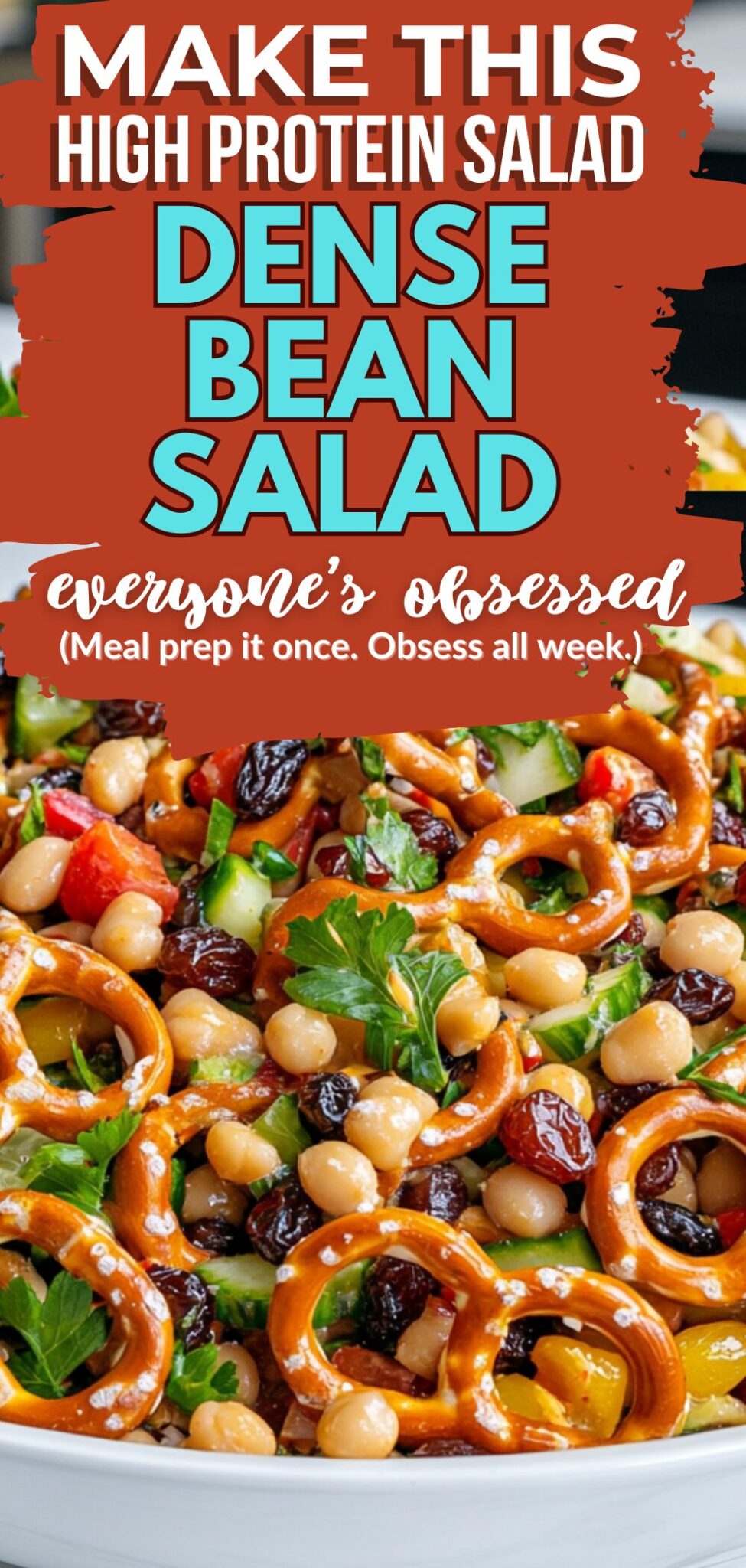 Crunchy Dense Bean Salad with Pretzels and Dried Cranberries | High ...
